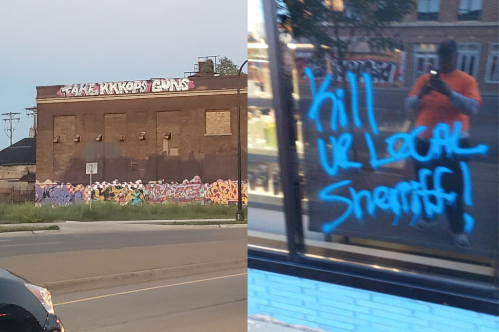 'Kill your local sheriff': Latest Minneapolis graffiti promotes extreme ...