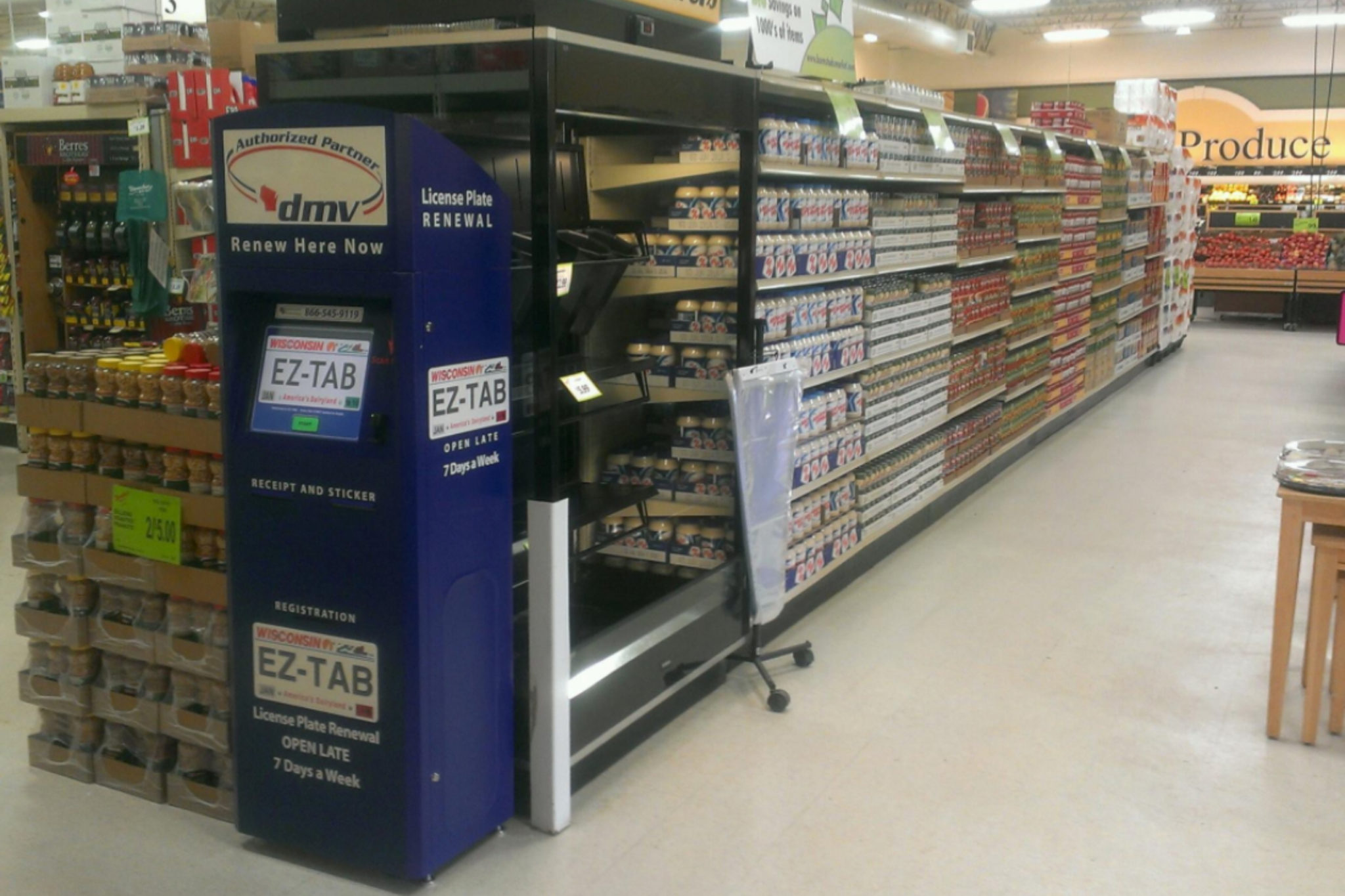 Wisconsin residents can get their license plate tabs from a vending ...