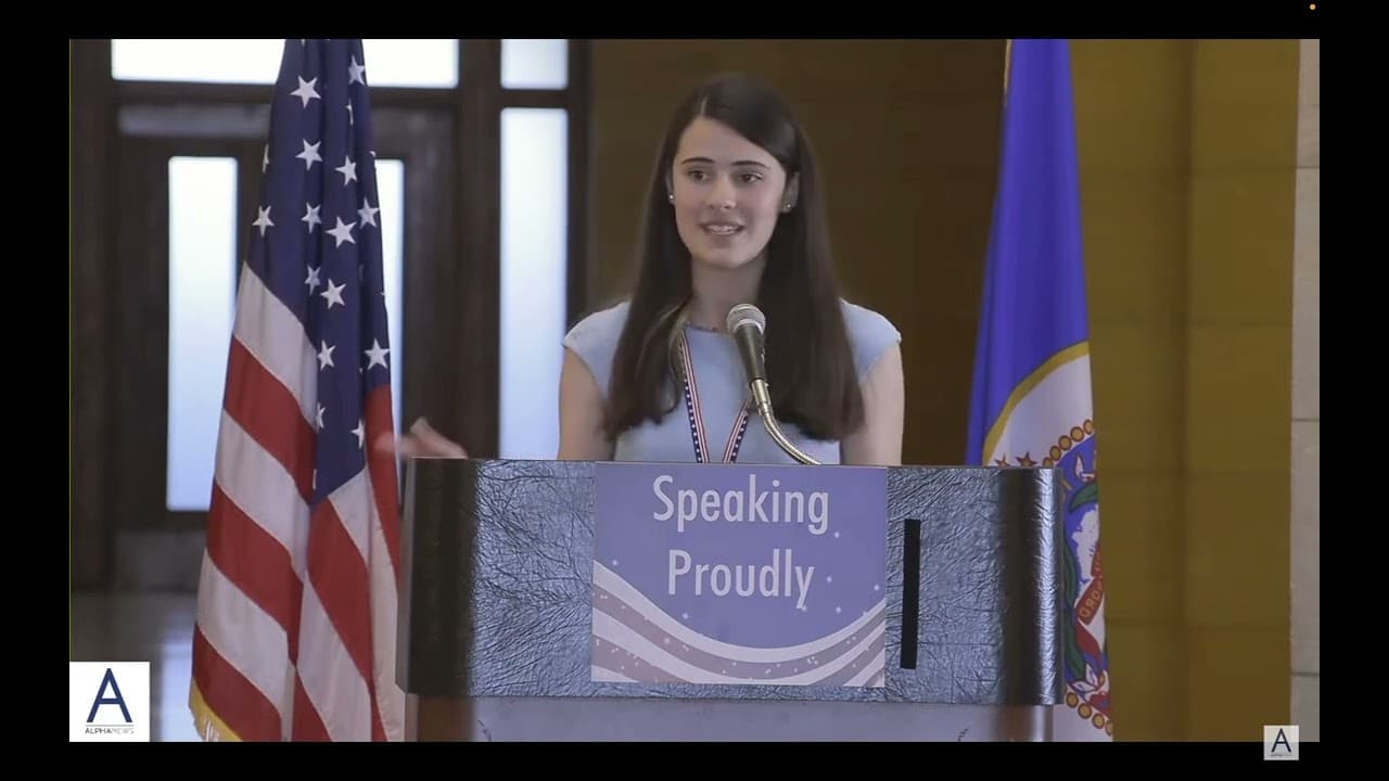 Winner of Minnesota high school girls speech competition | Alpha News MN