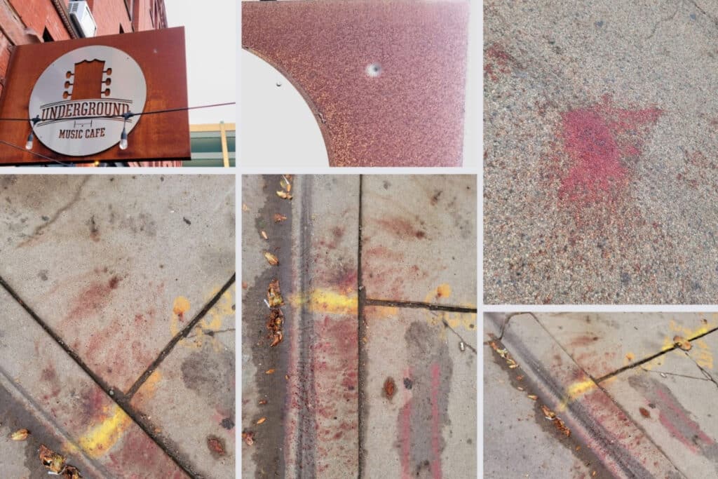 Bloody crime scene remained in North Loop hours after four were shot in ...