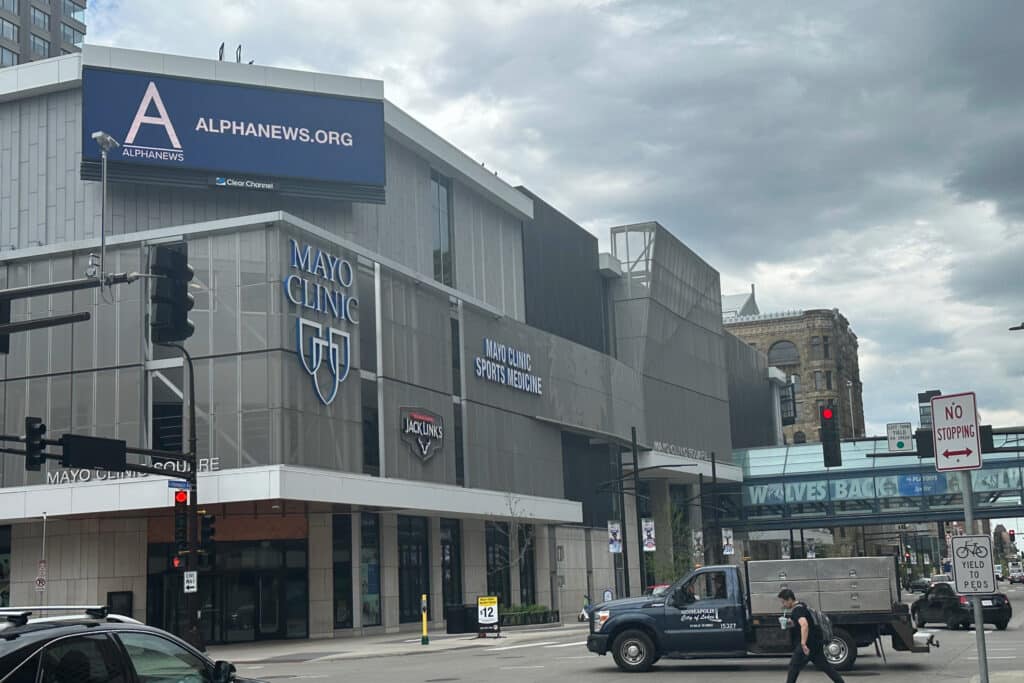 New Alpha News billboards go up outside Target Center | Alpha News MN