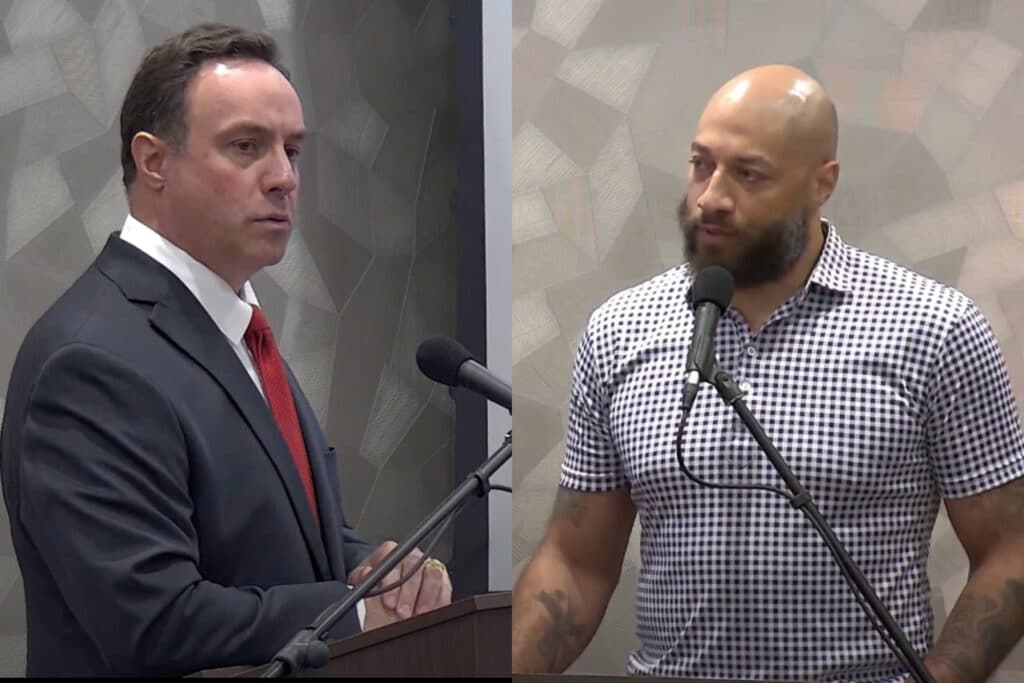 US Senate candidates Royce White and Joe Fraser square off in debate