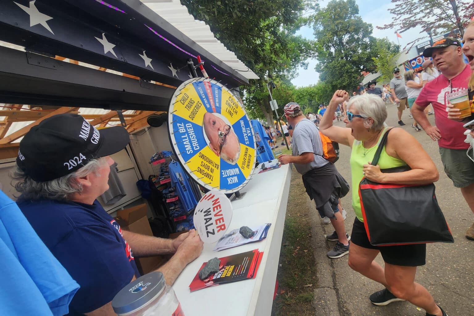 'Never Walz' booth draws crowds as state fair political scene turns ...