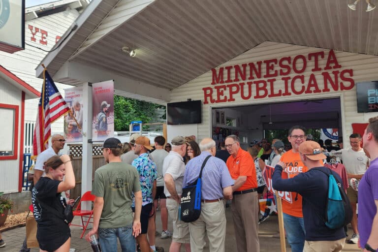 'Never Walz' booth draws crowds as state fair political scene turns ...