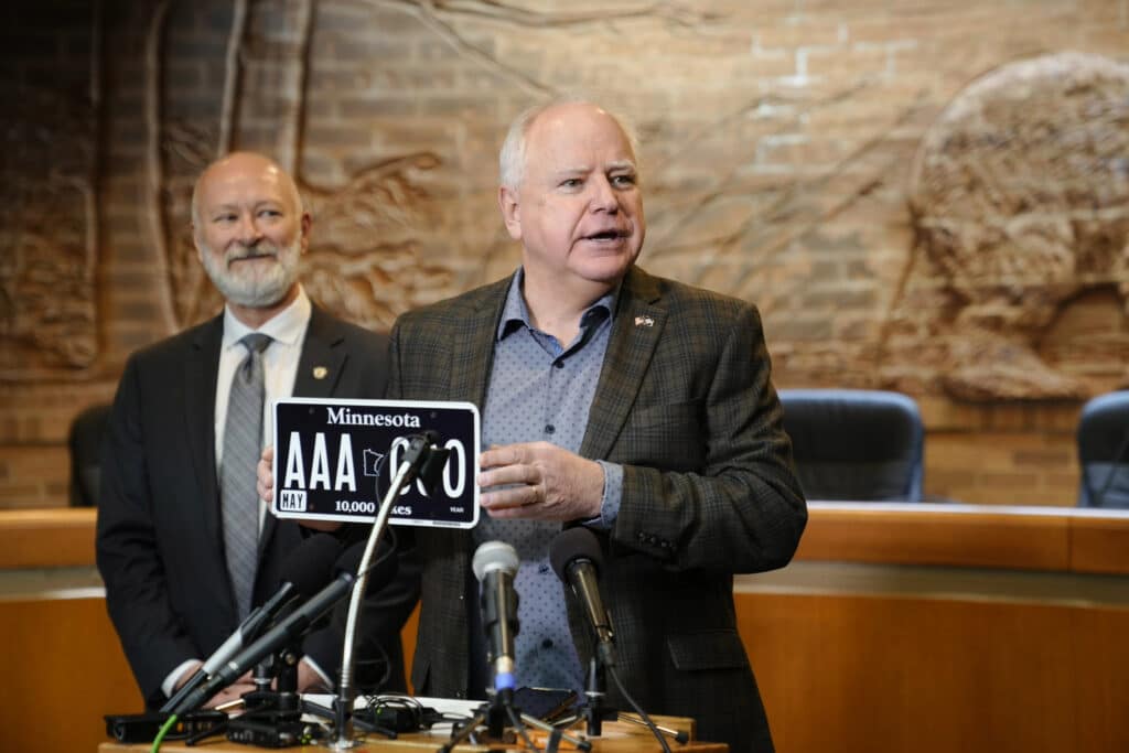 Walz's 'blackout' plate draws criticism for diverting funds from first ...
