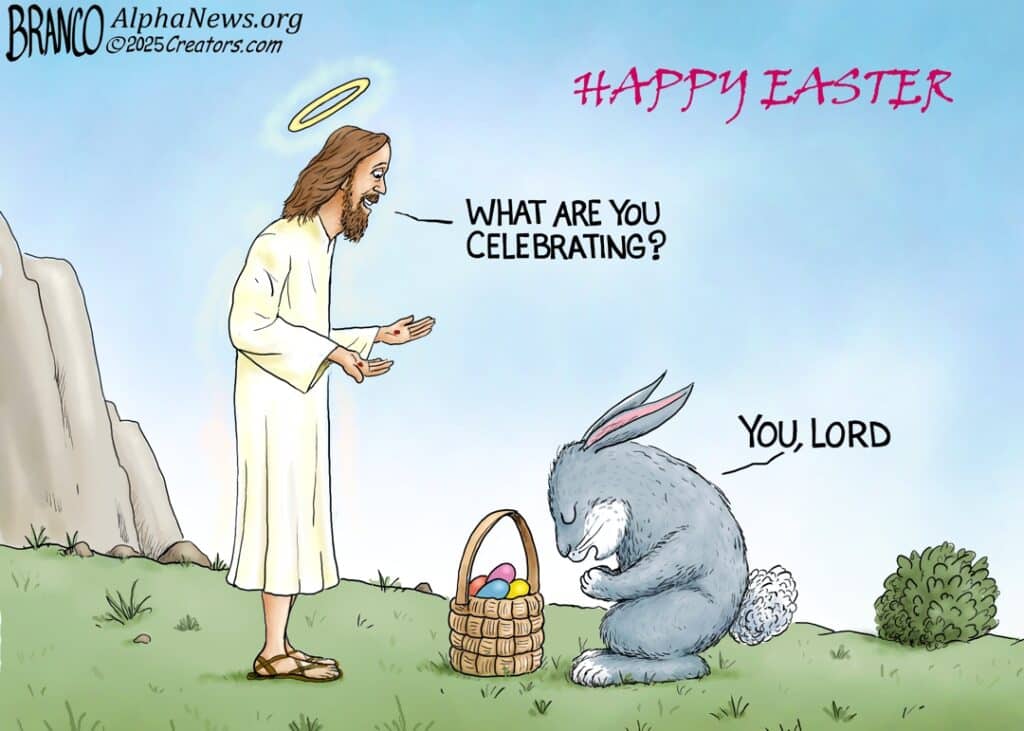Alpha News cartoon: Happy Easter