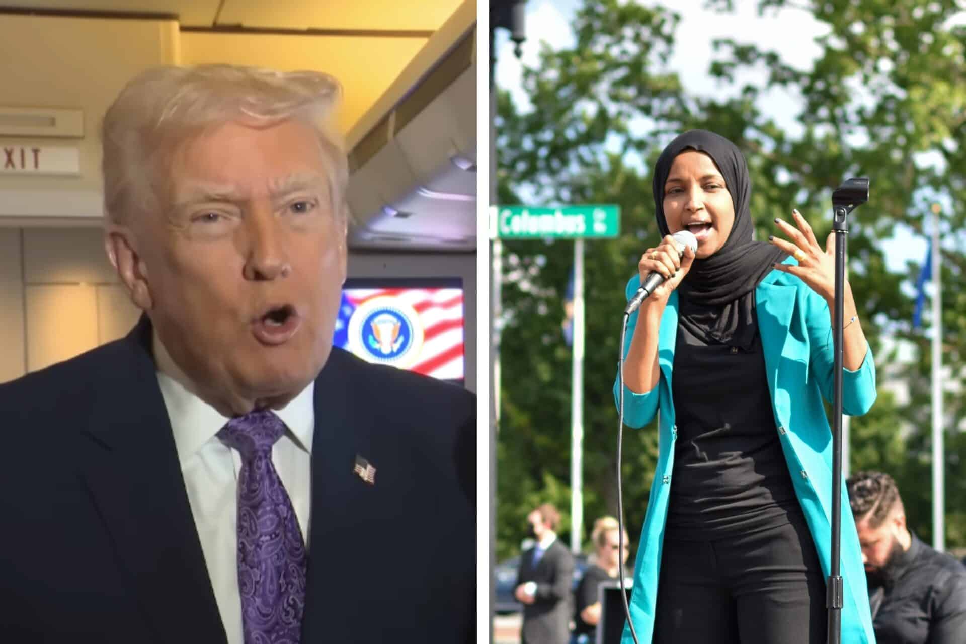 Trump reignites Ilhan Omar's marriage controversy: 'Throw her the hell ...