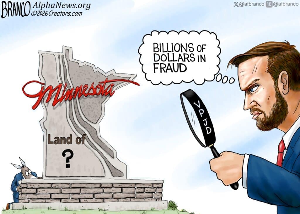 Alpha News cartoon: Eye on fraud | Alpha News MN