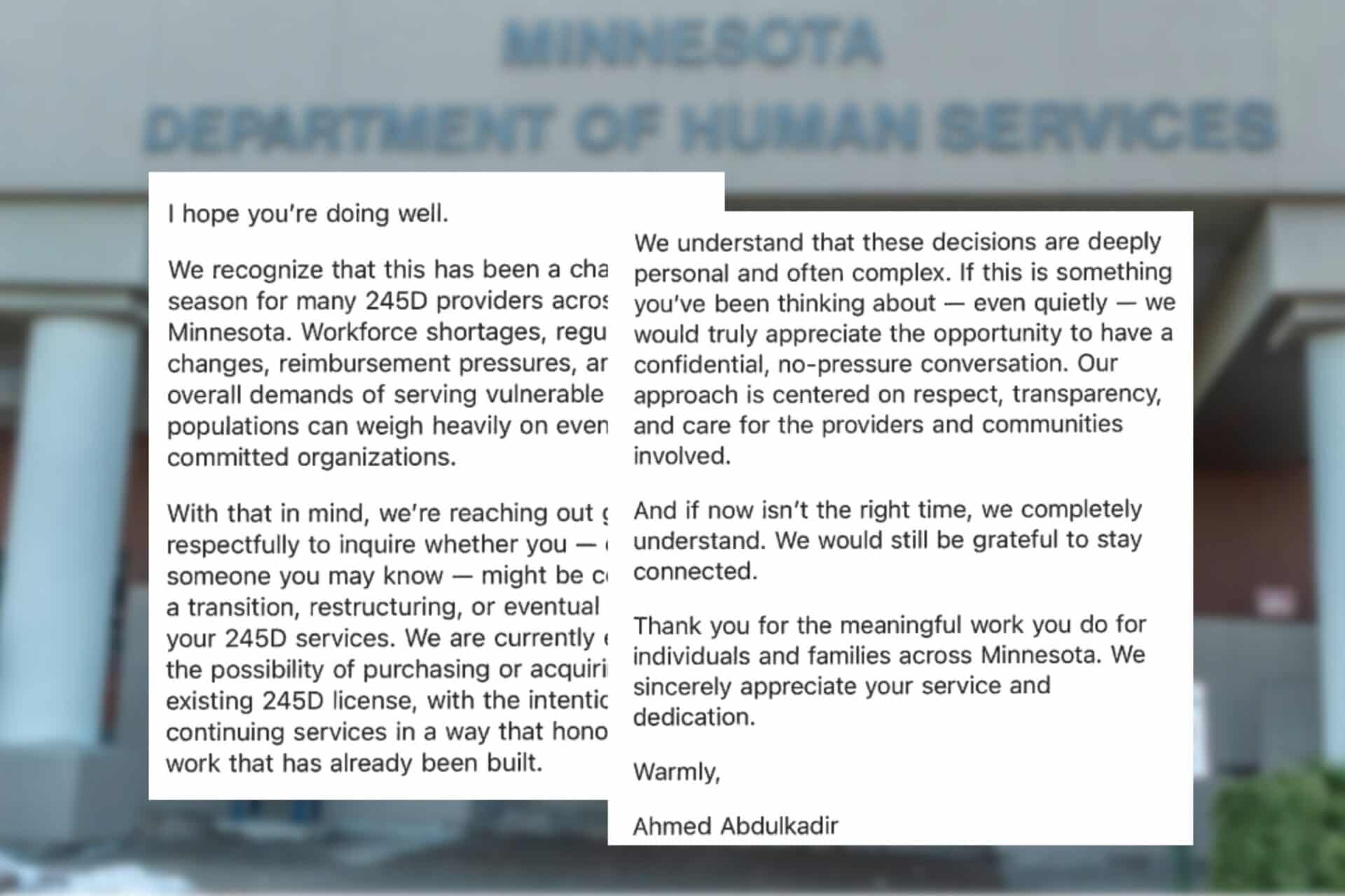EXCLUSIVE: Minnesota DHS aware of attempts to buy Medicaid program ...