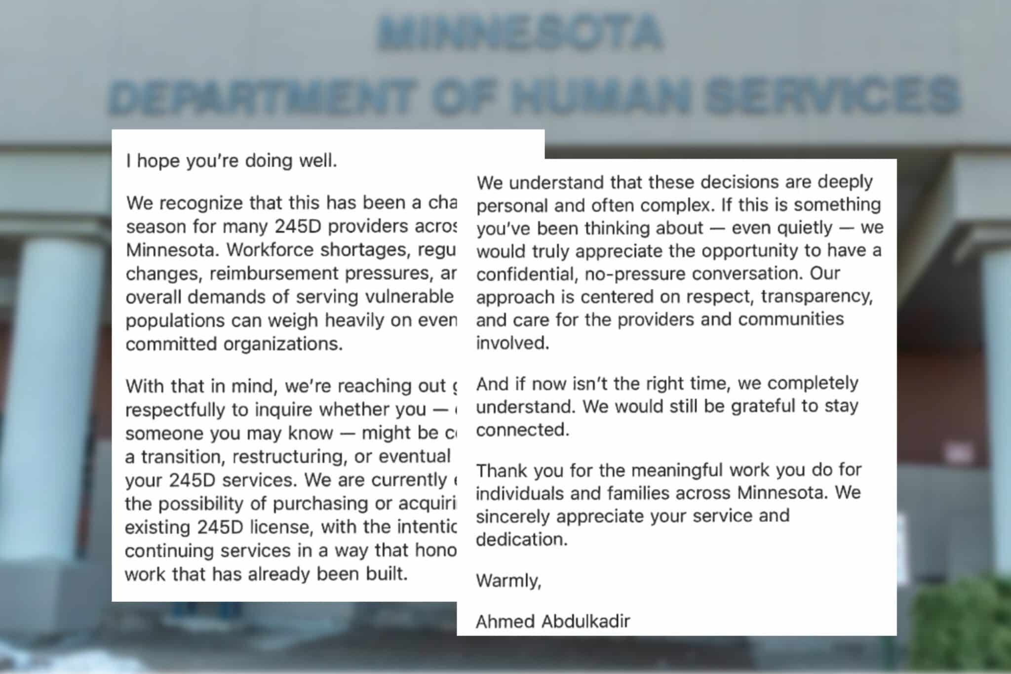 EXCLUSIVE: Minnesota DHS aware of attempts to buy Medicaid program ...