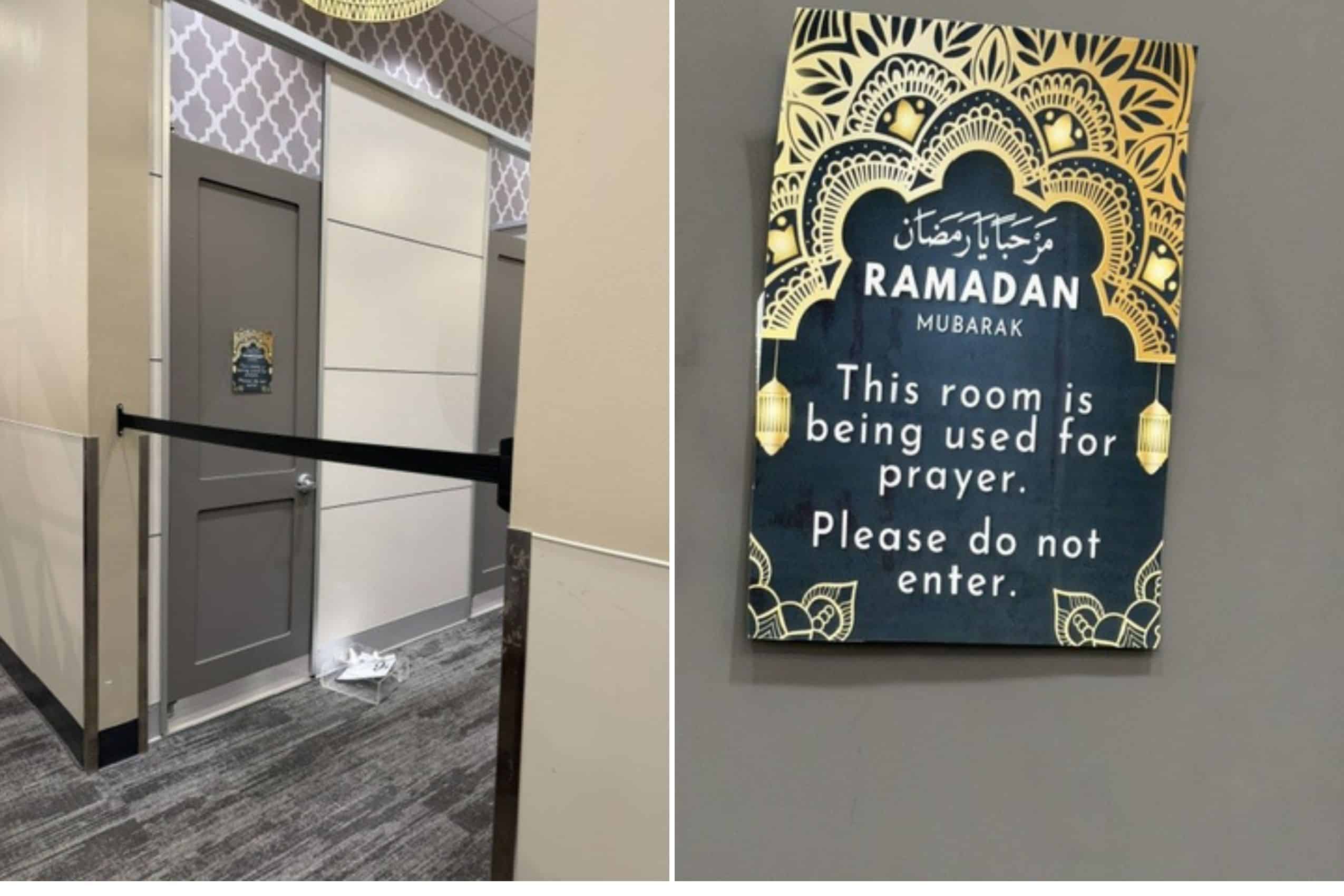 Photo shows fitting rooms at Apple Valley Target blocked off for prayer ...